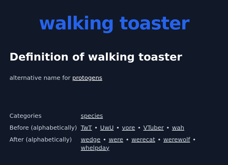 Walking Toaster Definition | The Furry Dictionary